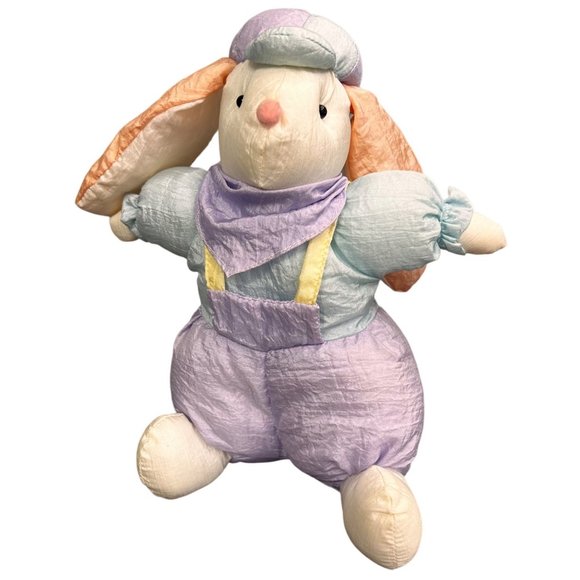 Toys | Vintage Nylon Parachute Bunny Rabbit Plush Stuffed Animal Purple ...